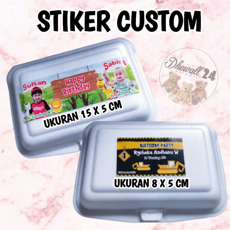 Jual Stiker Custom label nasi/parcel nasi bento kotak nasi | Shopee ...