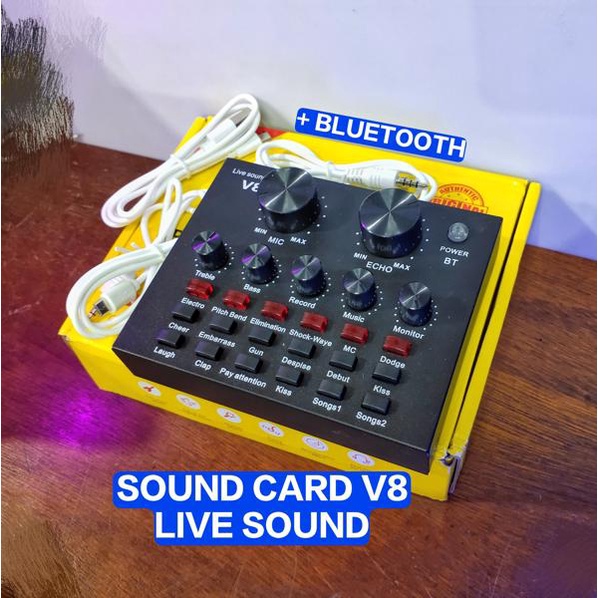Jual Soundcard V8 Sound Card V8 Audio Live sound V8 + Bluetooth ...