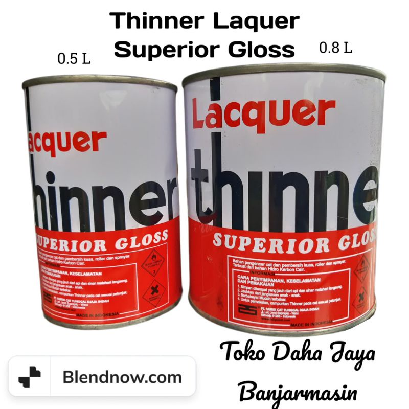 Jual thinner cat laquer superior gloss 0,5 l dan 0,8 l | Shopee Indonesia