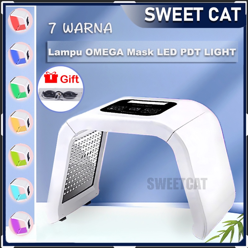 Jual MASKER LED PDT LIGHT OMEGA 7 Warna Lampu Spa Face Terapi Sinar ...