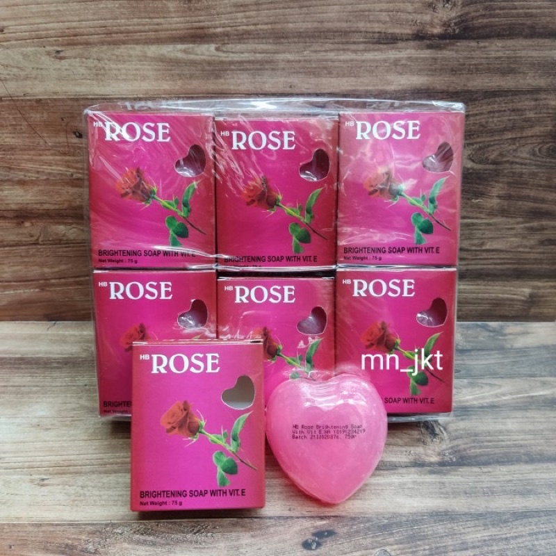 Jual [LUSINaN] Sabun Rose Batang LOVE Hati HB Pink Brigtening Soap 75gr ...