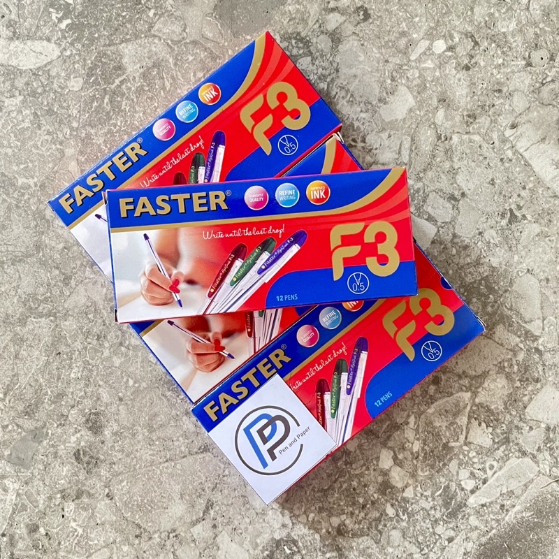Jual Ballpoint Bolpoin Bulpen Pulpen Faster F3 1 Pack | Shopee Indonesia