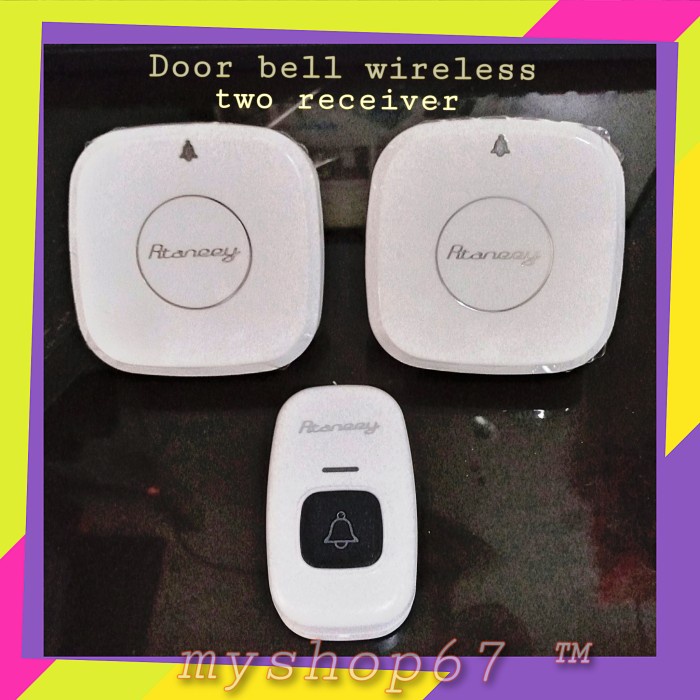 Jual DOOR BELL WIRELESS 2 RECEIVER BELL RUMAH/BELL PINTU RUMAH 2 ...