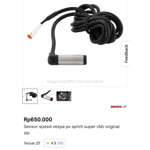 Jual speed sensor vespa pts px excel super sprint vbb original sip by koso | Shopee Indonesia