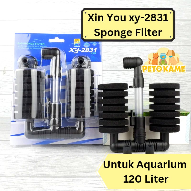 Jual Sponge FIlter Xinyou XY 2831 | Dual Biofoam Untuk Aquarium 120 Liter | Shopee Indonesia