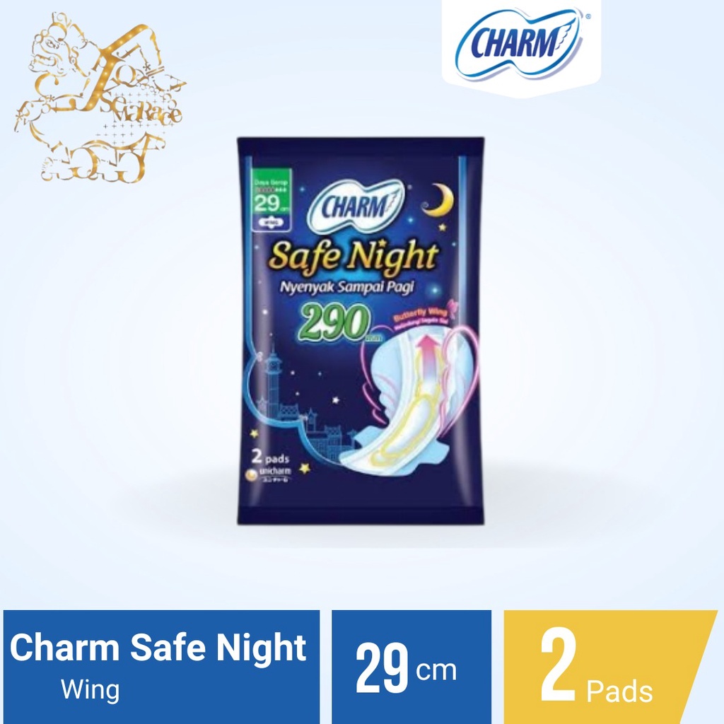 Jual SOFTEX CHARM PEMBALUT SAFE NIGHT 29CM | Shopee Indonesia