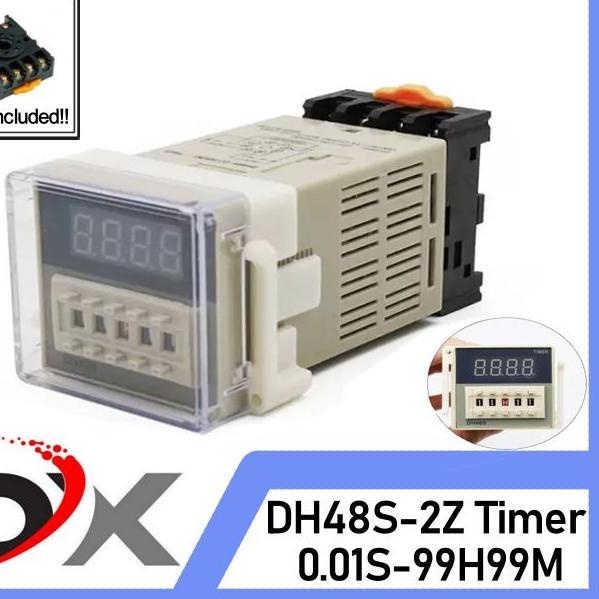 Jual DH48S-2Z Timer Digital Time Delay Relay DH48S 2Z 220V + Socket | Shopee Indonesia