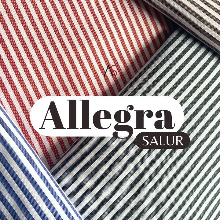 Jual Kain Salur Stripe Yarn Dyed Salur Ecer bahan Allegra Salur Premium ...