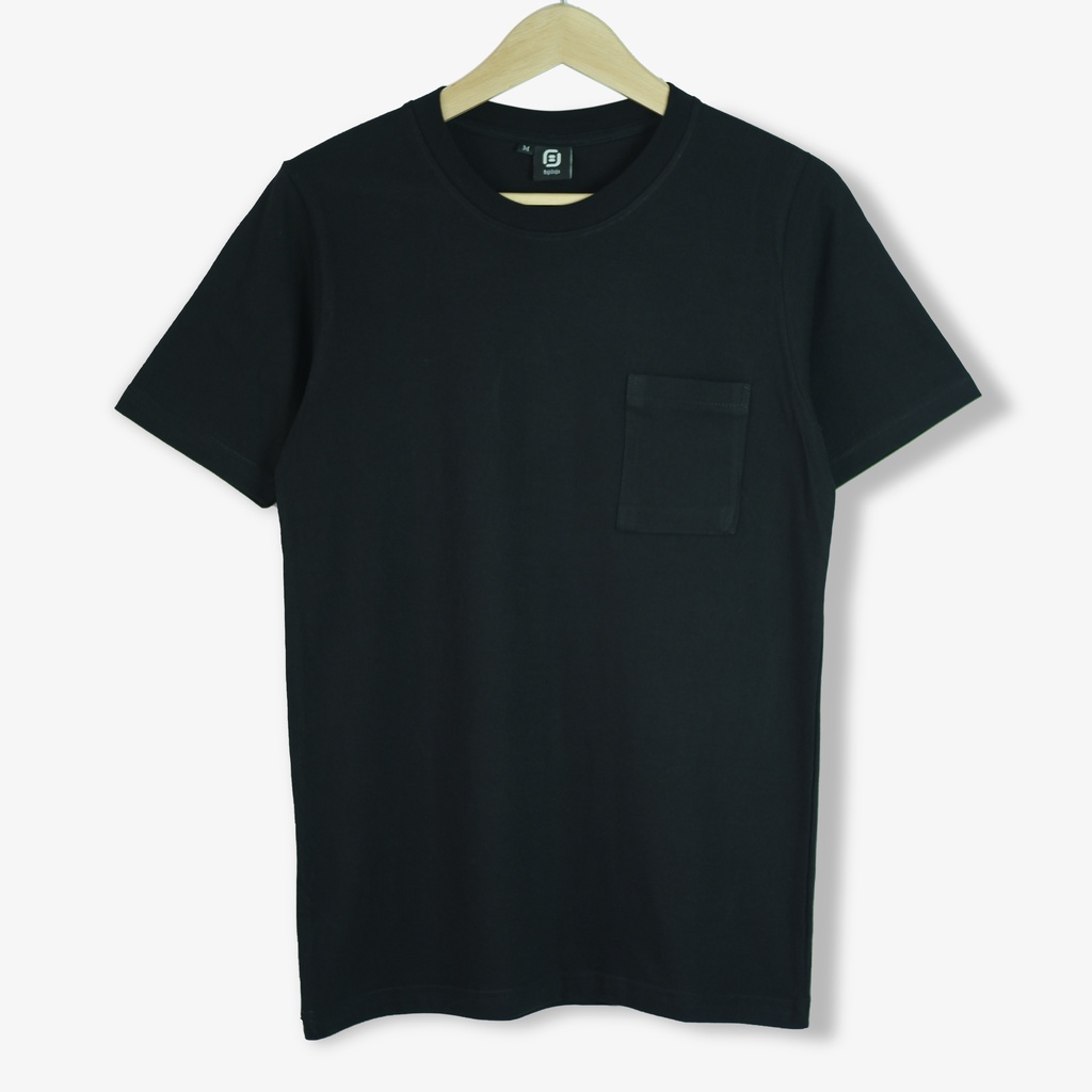 Jual Bajubaja simple pocket black / kaos saku polos hitam bahan cotton ...