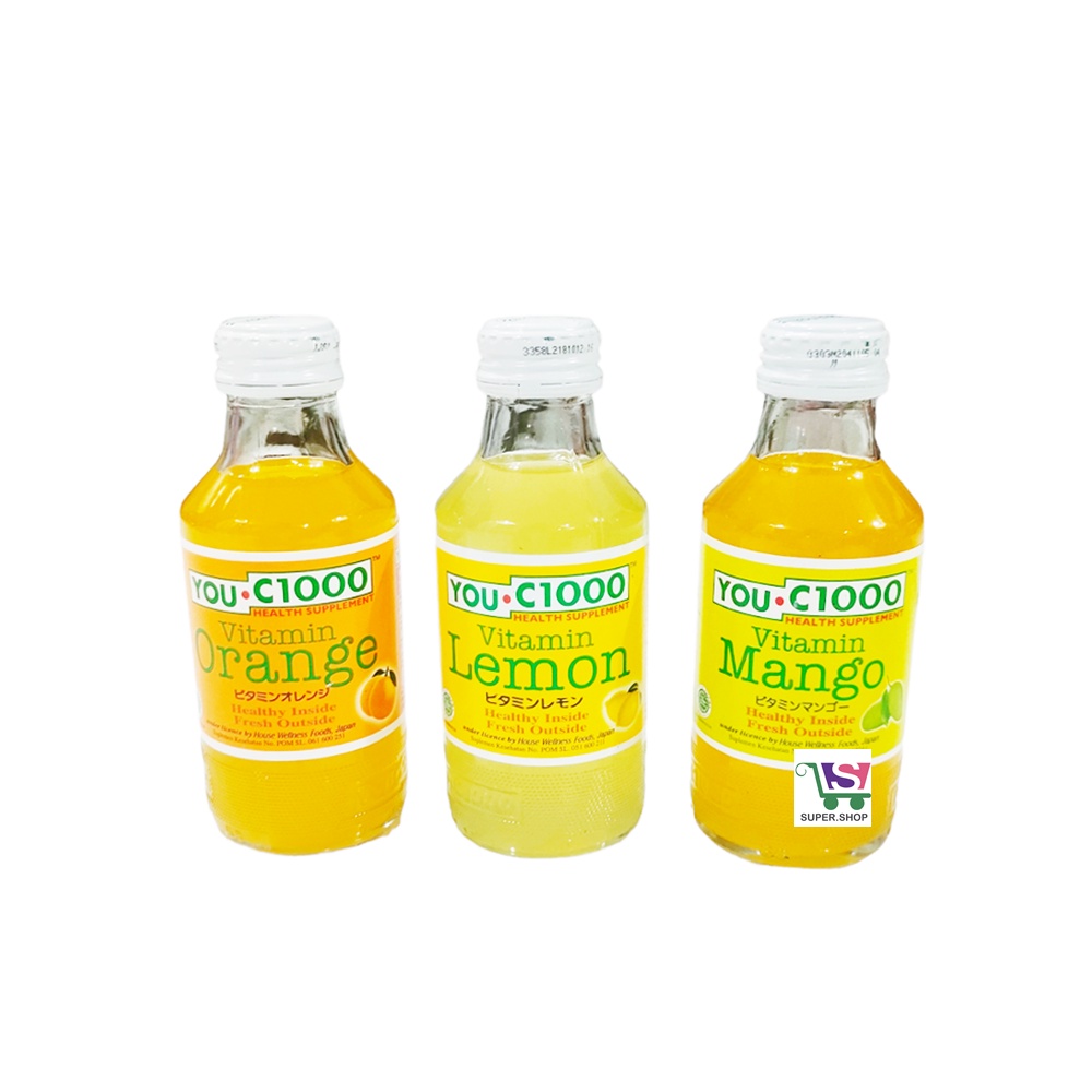 Jual You C1000 / You C 1000 Minuman Vitamin C Lemon / Orange / Mango 140 ML | Shopee Indonesia