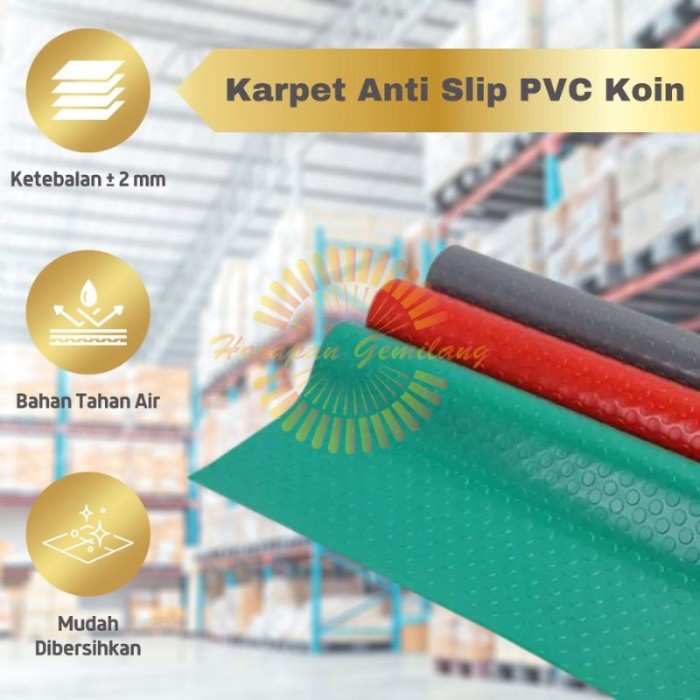 Jual Karpet Anti Slip PVC Coin Mat Multiguna Alas Lantai Koin 50 x 120 ...