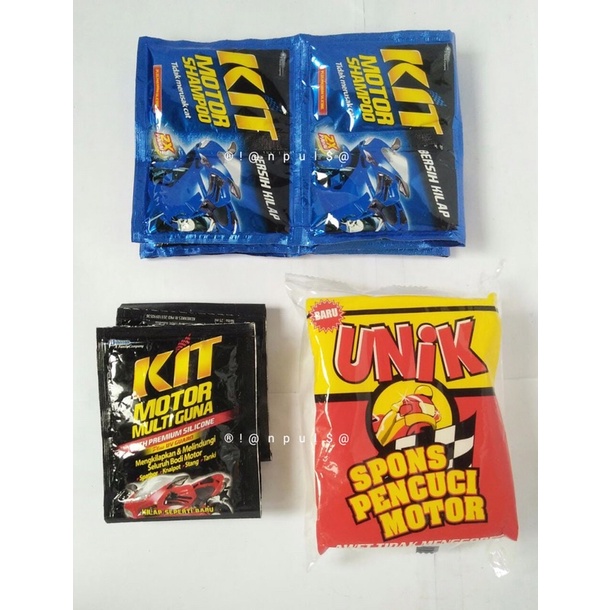 Jual KIT PAKET CUCI MOTOR Mobil Sampo Busa Multi Guna Semir Ban Black ...