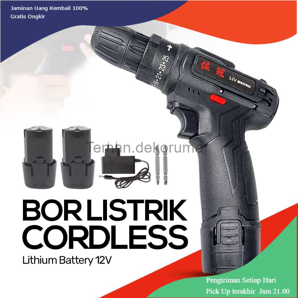Jual TD-PR2 Zuoguan Bor Listrik Cordless Lithium Battery Rechargeable ...