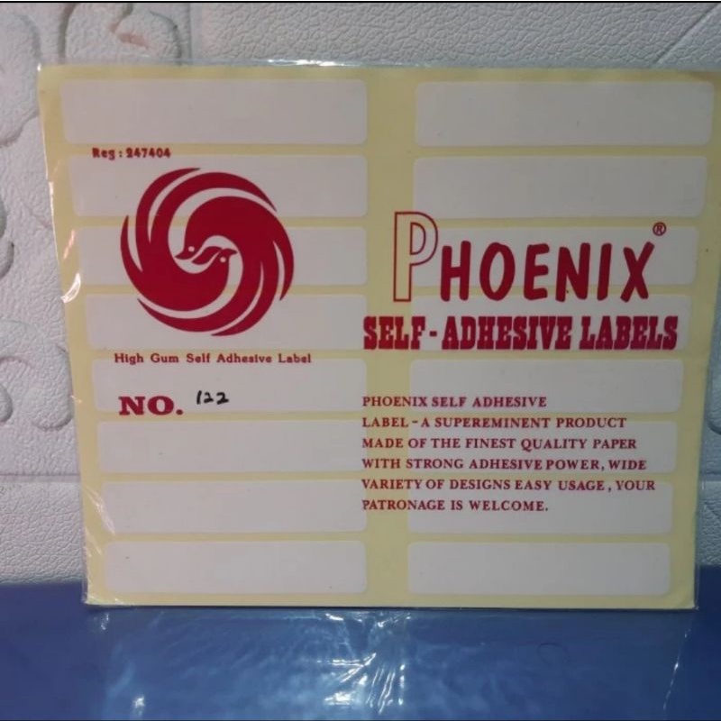 Jual Label Sticker / Label Harga No 122 Phoenix (17 x 85 mm) | Shopee ...