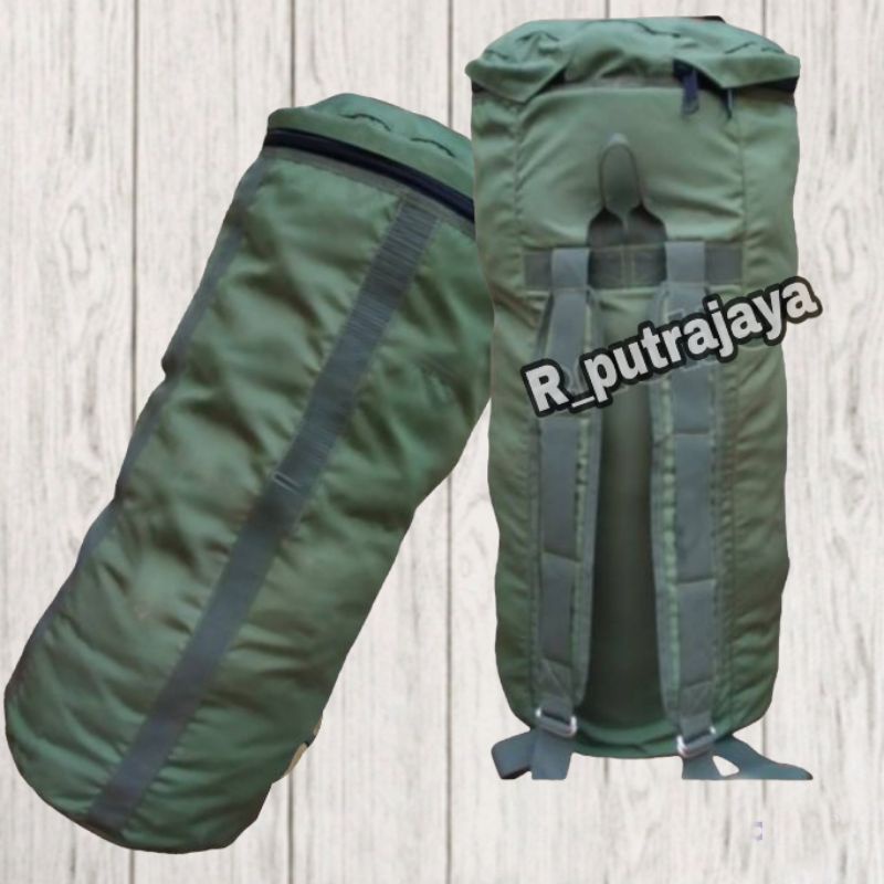 Jual TAS PUNGGUNG JUMBO ARMY/tas kapsul DUFFLE BAG HIJAU ARMY/tas ...