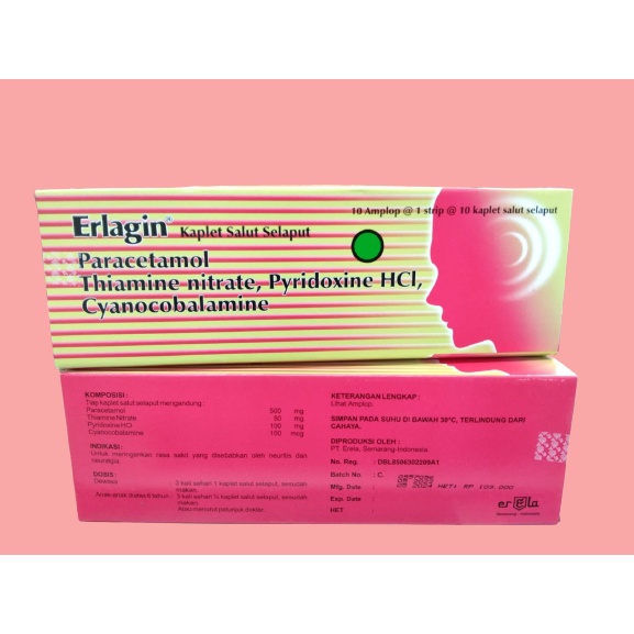 Jual ERLAGIN TABLET PER BOX ISI 10 STRIP | Shopee Indonesia