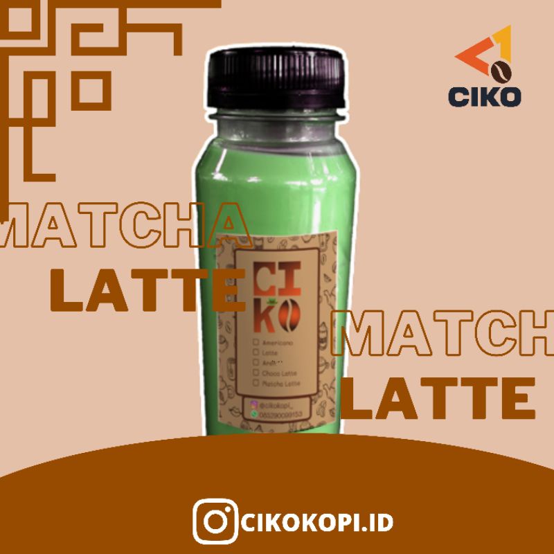 Jual Ciko Matcha Latte Kopi Susu Botol Kekinian 250ml | Shopee Indonesia