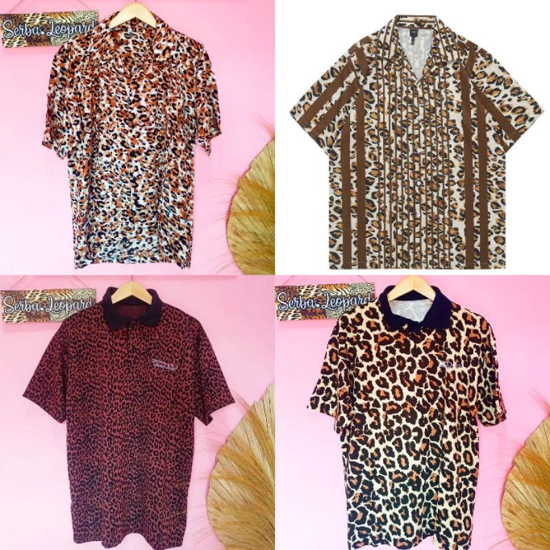 Jual Serba.leopard kemeja atasan baju cowok leopard macan cheetah ...