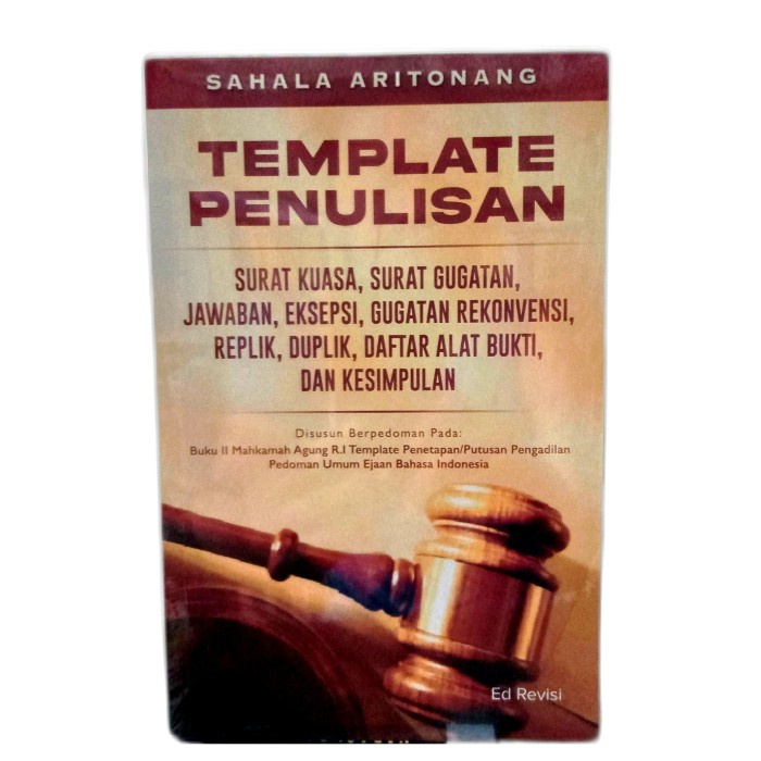 Jual Buku Hukum Template Penulisan Surat Kuasa, Surat Gugatan Jawaban ...
