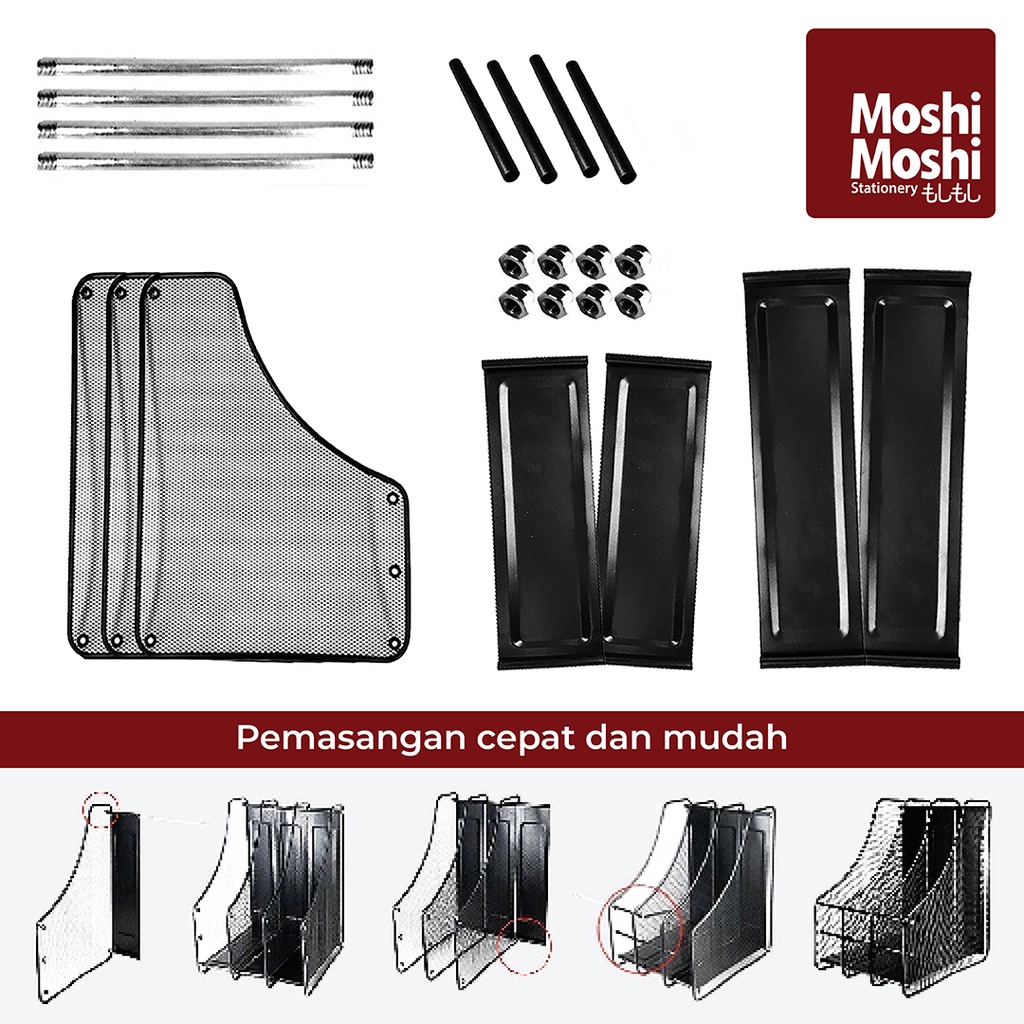 Jual File Box Foldable Steel 2 Layer Rak Penyimpanan Dokumen 2 Sekat ...