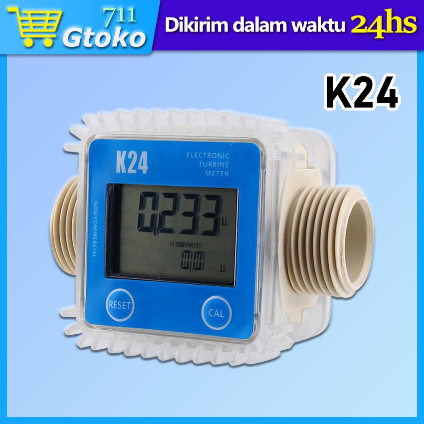 Jual K24 Turbine Digital Menit Flow Meter 1inch Solar Diesel Fuel Water ...