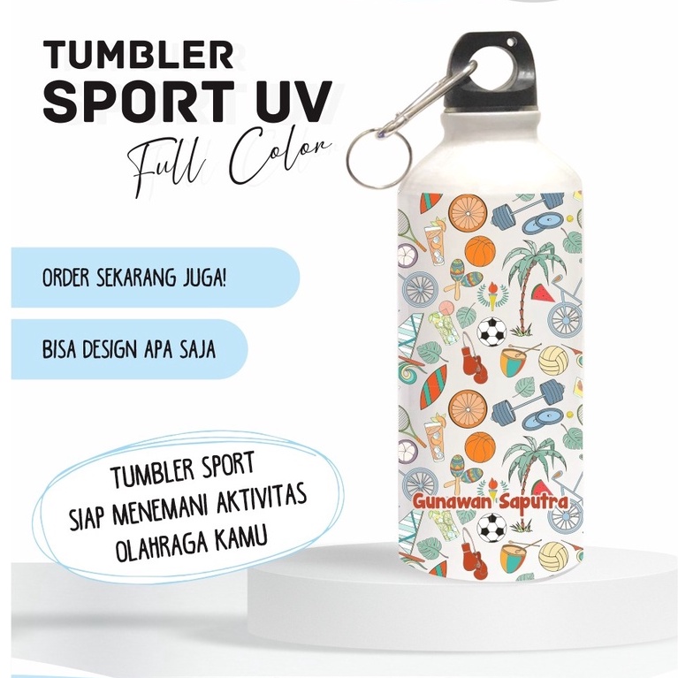 Jual Botol Sport Custom Nama + Box Dus Craft Satuan Perusahaan Logo ...