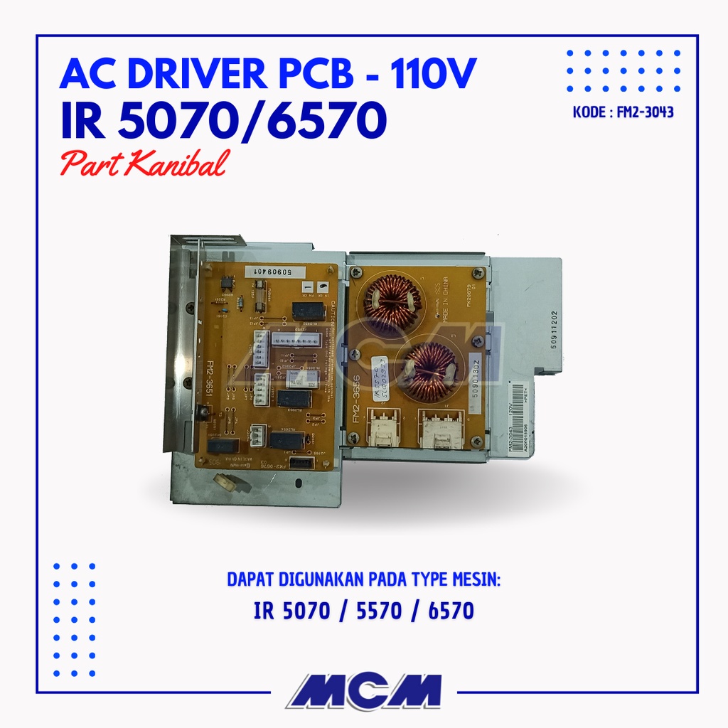 Jual AC DRIVER PCB ASSEMBLY 110V MESIN FOTOCOPY CANON IR 5070 6570 ...