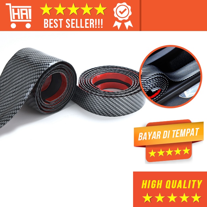 Jual [ORIGINAL] STIKER VINYL CARBON FIBER MOBIL HITAM STIKER MOBIL ...