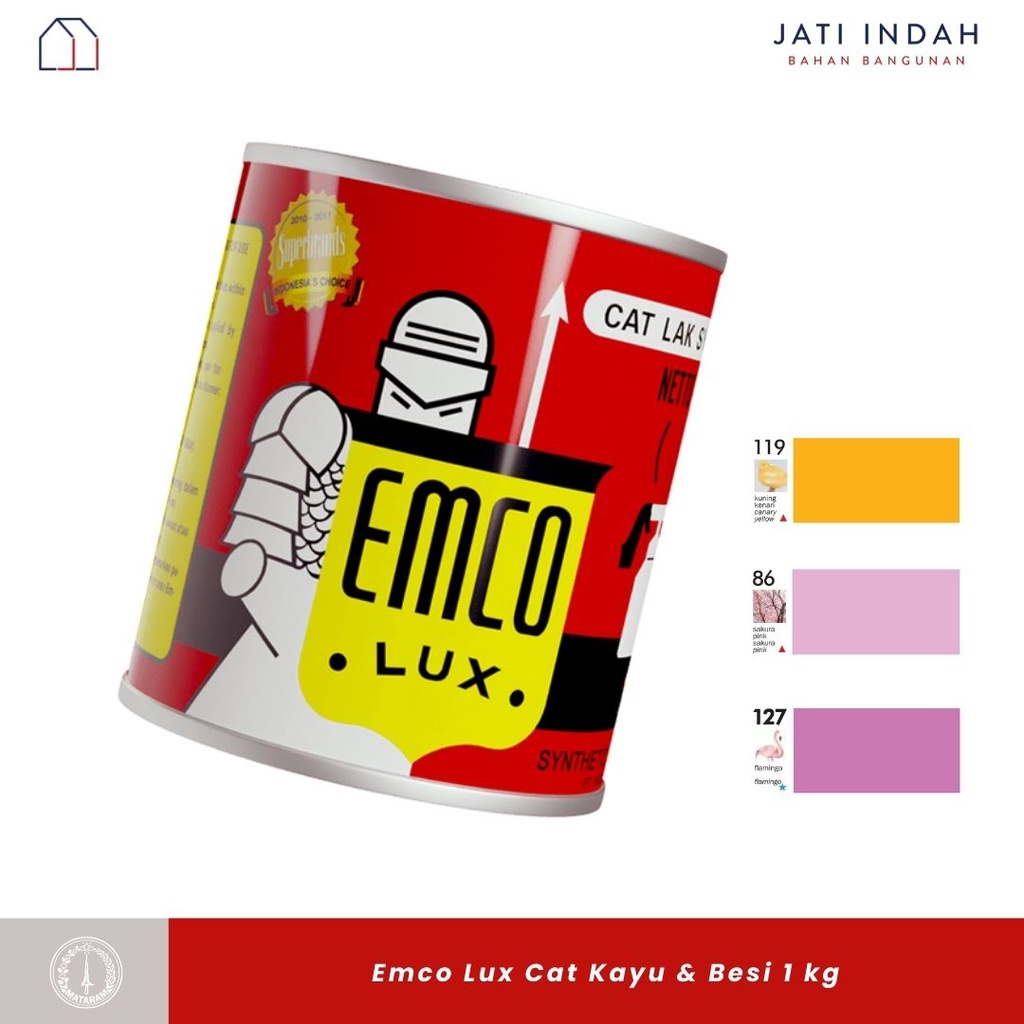 Jual EMCO LUX Cat Kayu & Besi Synthetic 1 kg | Shopee Indonesia
