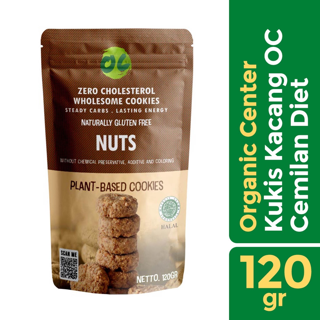 Jual Organic Center - Cookies Nut G/F Vegan - Cookies Sehat - Cemilan ...