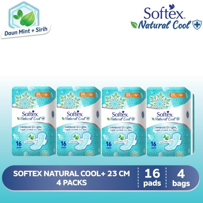 Jual PROMO SOFTEX NATURAL COOL+ SUPER SLIM 23CM 16S 4 PACKS LIMITED ...