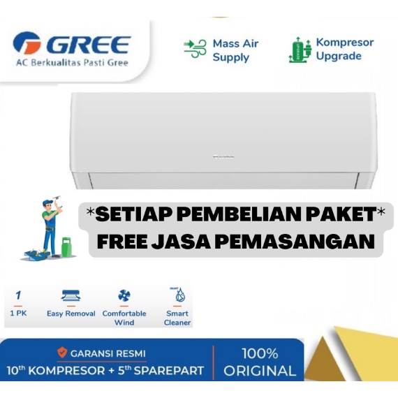 Jual GREE AC 1 PK 09 MOO5 STANDARD LOW WATT UNIT ONLY | Shopee Indonesia