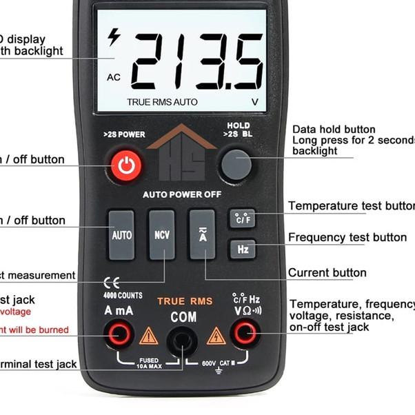 Jual Zoyi ZT-A2 Auto Smart Multitester Avometer Digital AC DC Voltage ...