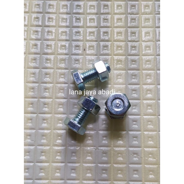 Jual Baut Mur Hexagon putih M8 (per 10pcs) | Shopee Indonesia