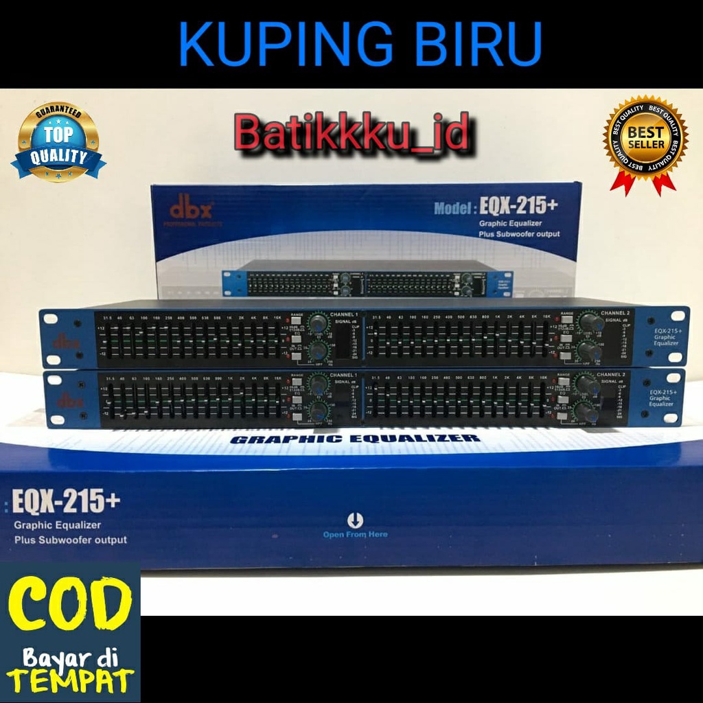 Jual EQUALIZER EQX 215 + SUBWOOFER EQX 215 SUB EQX215+SUBWOOFER OUTPUT EQUALISER 2 x 15 CH ...