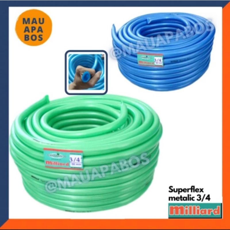 Jual Selang Air Milliard Superflex Metalic 3/4 (jual per meter) | Shopee Indonesia