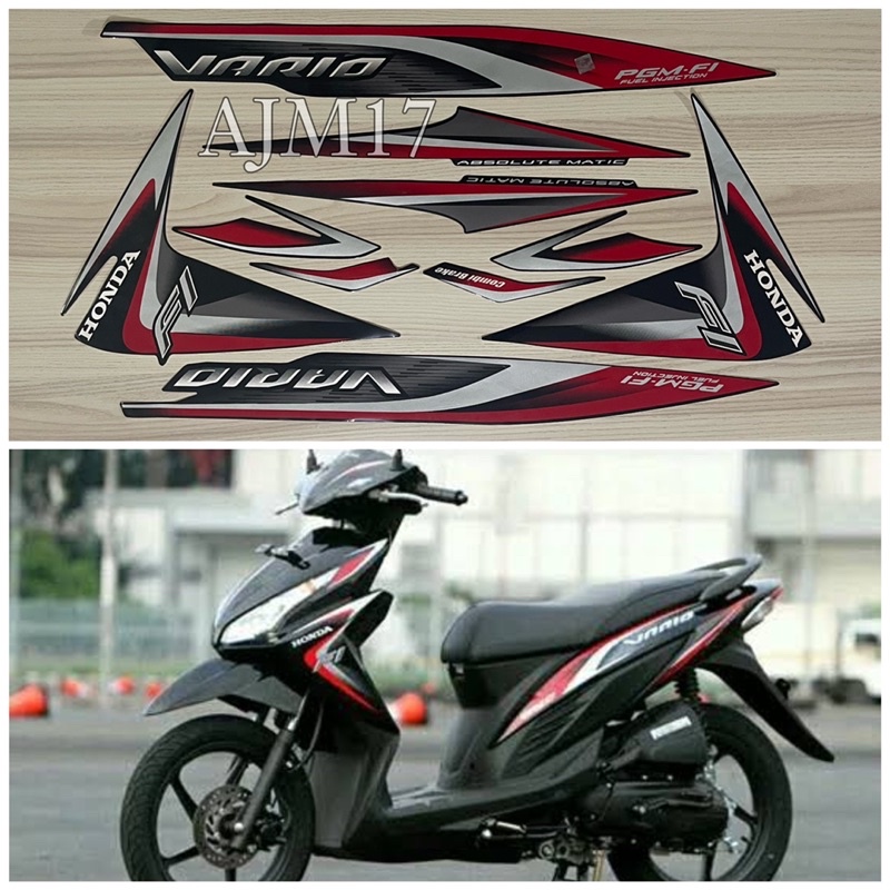 Jual STIKER STRIPING MOTOR VARIO 110 LED 2014 HITAM | Shopee Indonesia