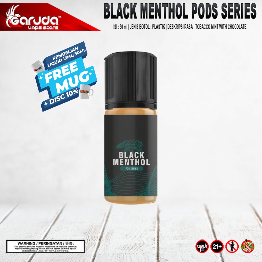 Jual Liquid Saltnic Black Menthol Hero57 30ml Bercukai Shopee Indonesia