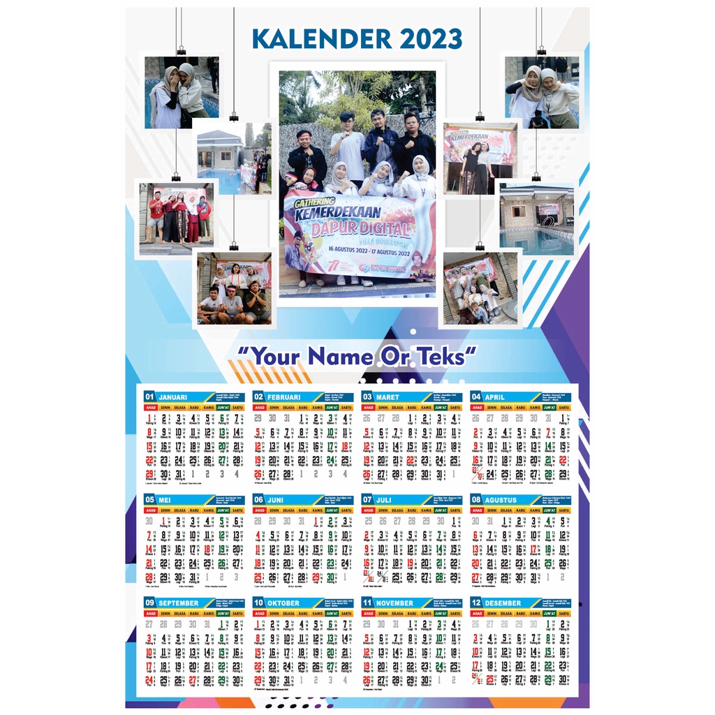 Jual Kalender Simpel Full Collour Tahun 2023 | Shopee Indonesia