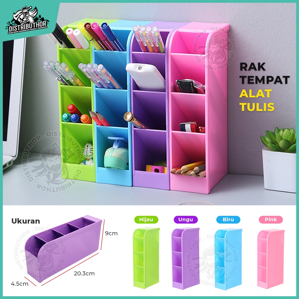 Jual Rak Pensil 4 Sekat Tempat Alat Tulis Serbaguna Wadah Mini Kotak ...