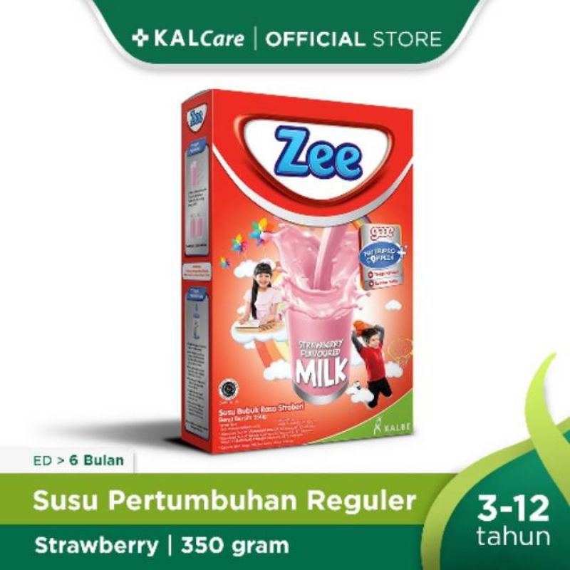 Jual SUSU ZEE REGULER STRAWBERRY FLAVOURED MILK 320 GRAM | Shopee Indonesia