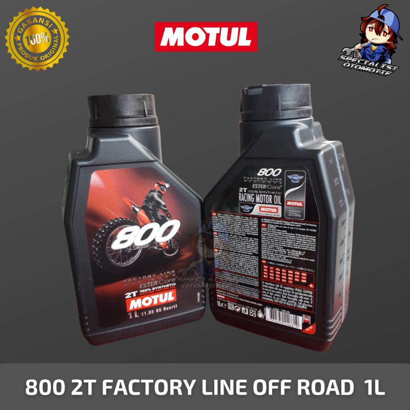 Jual MOTUL 800 2T Factory Line Off Road 1L (FREE STIKER) 100% Original ...