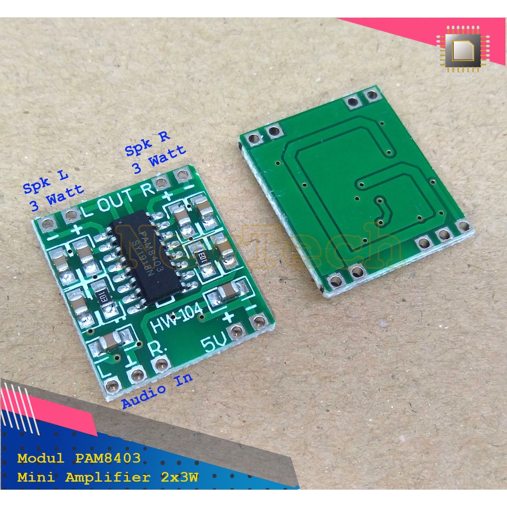 Jual Mini Audio Amplifier Stereo 2x3W 5v PAM8403 PAM 8403 | Shopee ...