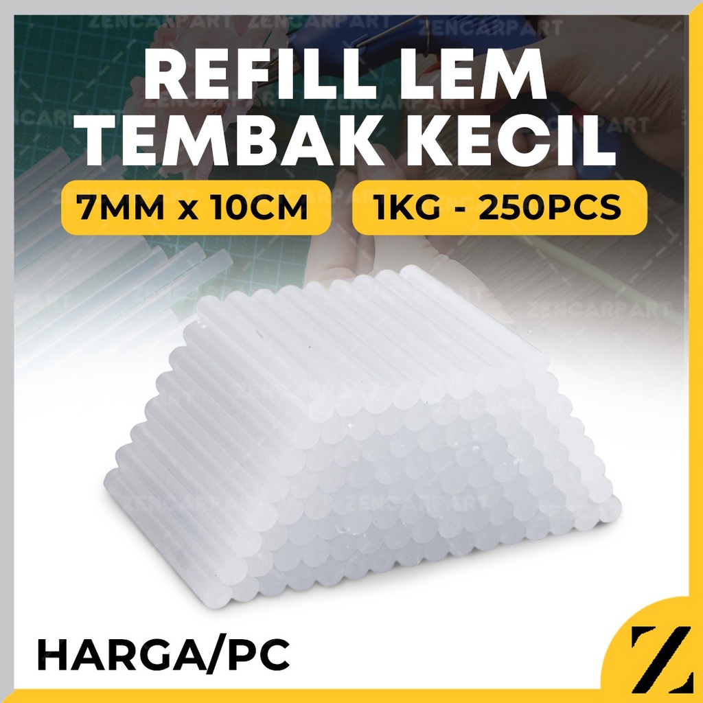 Jual 1 pcs Isi Refill Lem Tembak Bakar Glue Gun Stick Bening Kecil 10cm ...