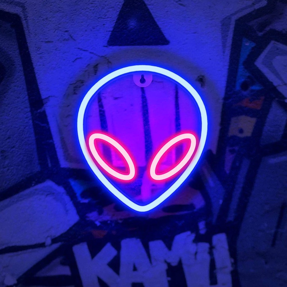Jual Lampu Dekorasi LED Neon Light Model Alien - M04 - 7RLLBPBL Blue ...
