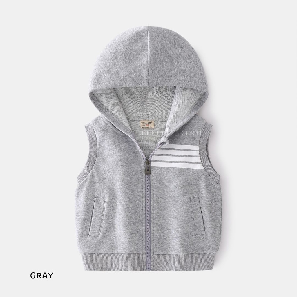 Jual LITTLEDINO - Hooded Vest Bayi Laki-laki/ Vest Bertopi Anak Laki ...