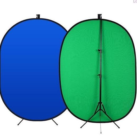 Jual Portable Backdrop 2In1 - Green & Blue Screen 150X200Cm | Shopee ...