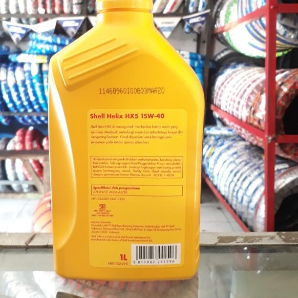 Jual Oli Shell Helix HX5 15W/40 1L | Shopee Indonesia