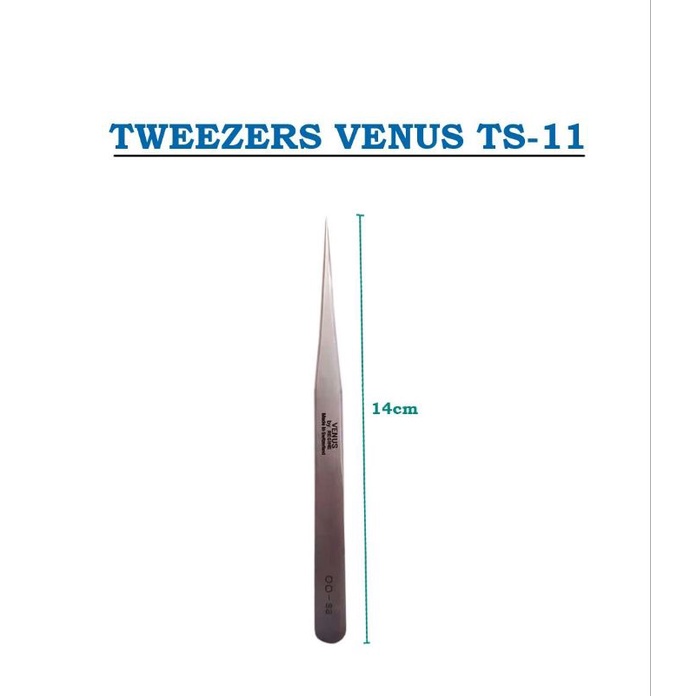 Jual Pinset Tweezers Venus TS-11 Lurus stainless | Shopee Indonesia