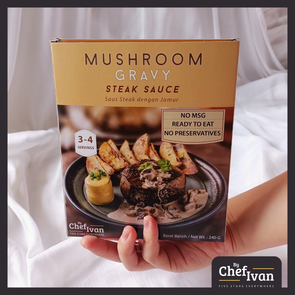 Jual Saos Steak Saus Mushroom Gravy Bumbu Masak Sehat Non MSG | Shopee ...
